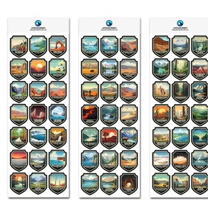 National Park Sticker Sheet Complete Set, US Travel Destination Gifts ...