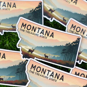 Montana Sticker Decal, Travel Sticker USA, Sticker for Laptop ...