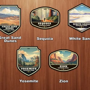 National Park Sticker Set Travel Decal Gift Hiking, Stickers for ...