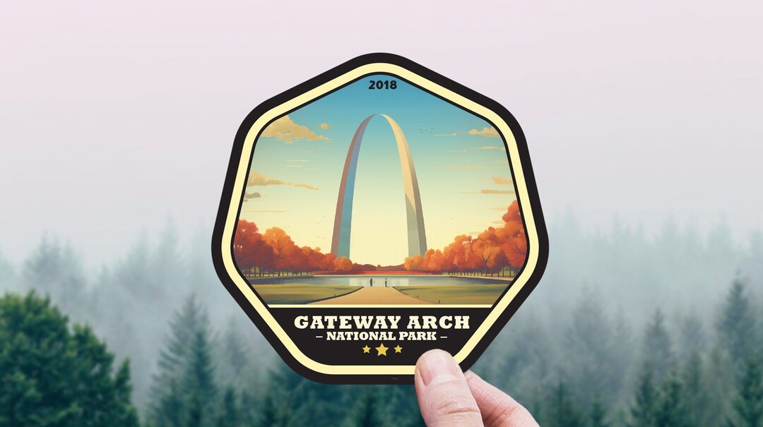 Gateway Arch National Park Sticker, Missouri Travel Gift for Hiker, St ...
