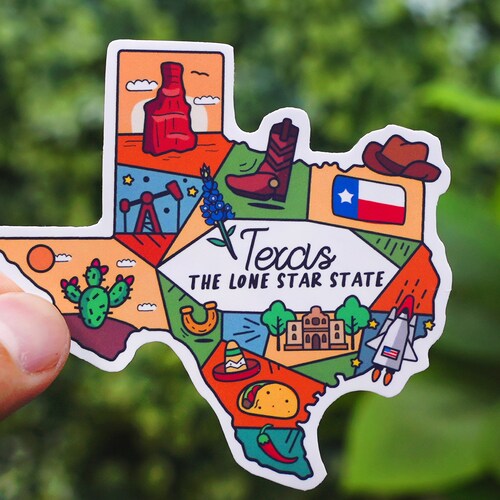 Texas Vinyl Sticker Texas Decal Laptop Decal Phone Decal - Etsy