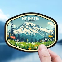 Mount Shasta California Vinyl Sticker Decal 3" X 3" - Etsy