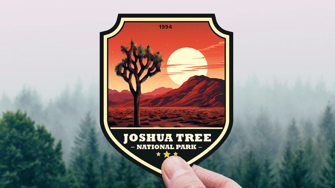 Joshua Tree Sticker, National Park Decal Badge, Outdoor Nature Sticker ...