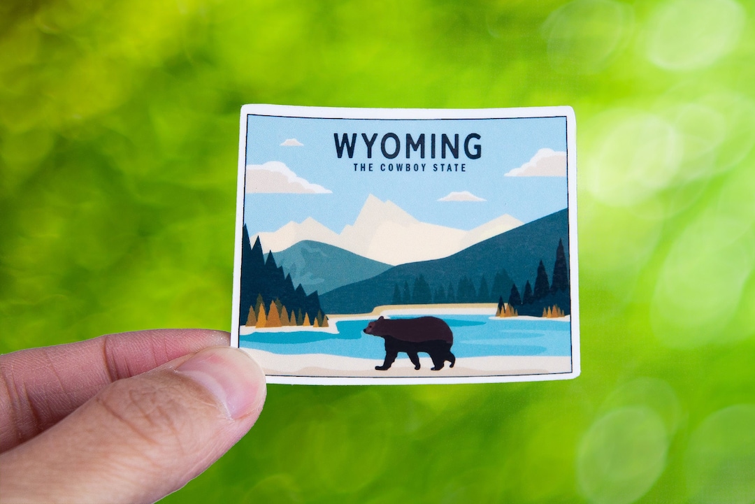 Wyoming Sticker, Outdoor Sticker, Wyoming Decal, Bumper Sticker ...