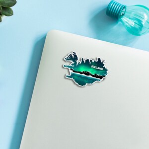 Iceland Sticker, Travel Vacation Sticker, Iceland Northern Lights ...
