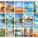 World Travel Poster Set: 70 Retro Landscape Prints (digital Download ...