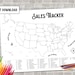 Printable US Map, Places I've Been Map Bundle, Travel Map Tracker ...