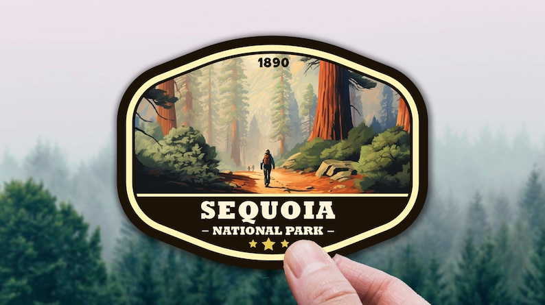 Sequoia National Park Sticker Badge for Travel Journal Decal for ...