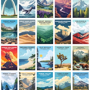 US National Park Travel Posters All Set of 63 Digital Download Wall Art ...
