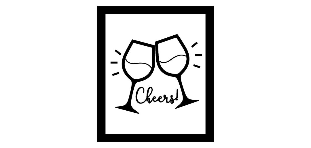 Cheers Schild Bar Tafel SVG DXF PNG - Etsy.de