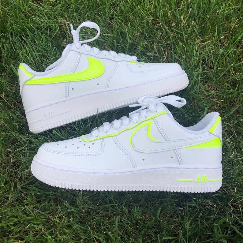 Custom Nike Shadow AF1- Highlighter Yellow - Etsy