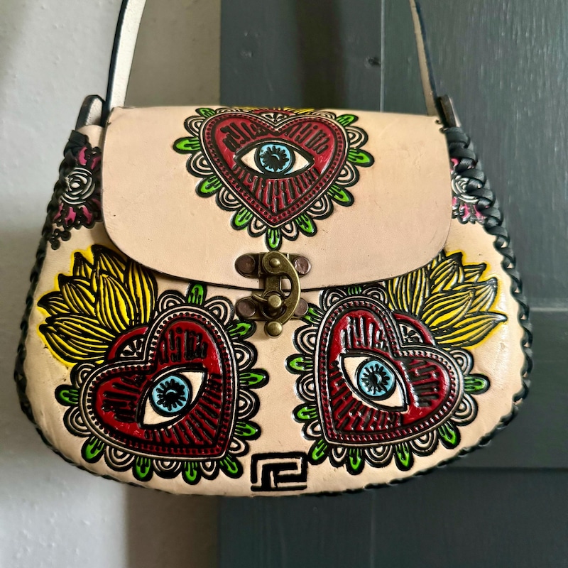 Hand Painted Handbag - Etsy