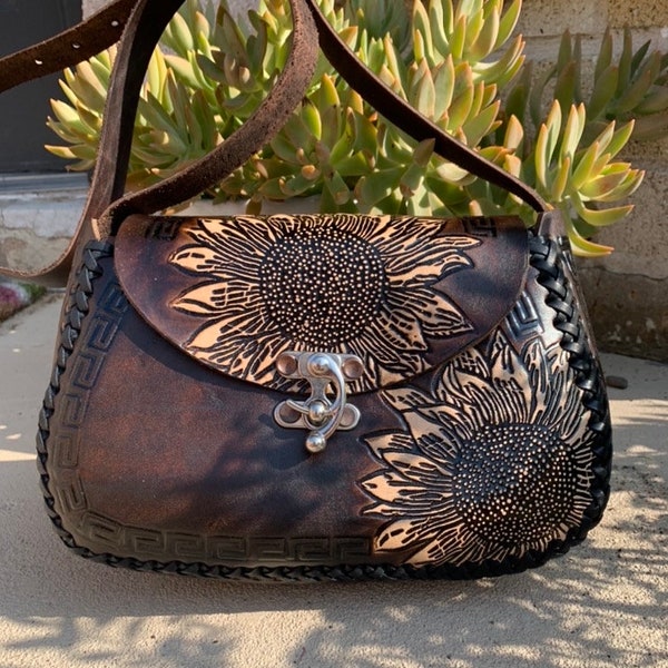 Embossed Leather Bag - Etsy