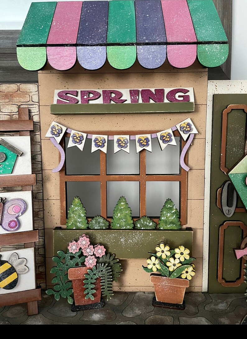 Spring Store Front SVG Set, Laser Cut File (digital Download) - Etsy