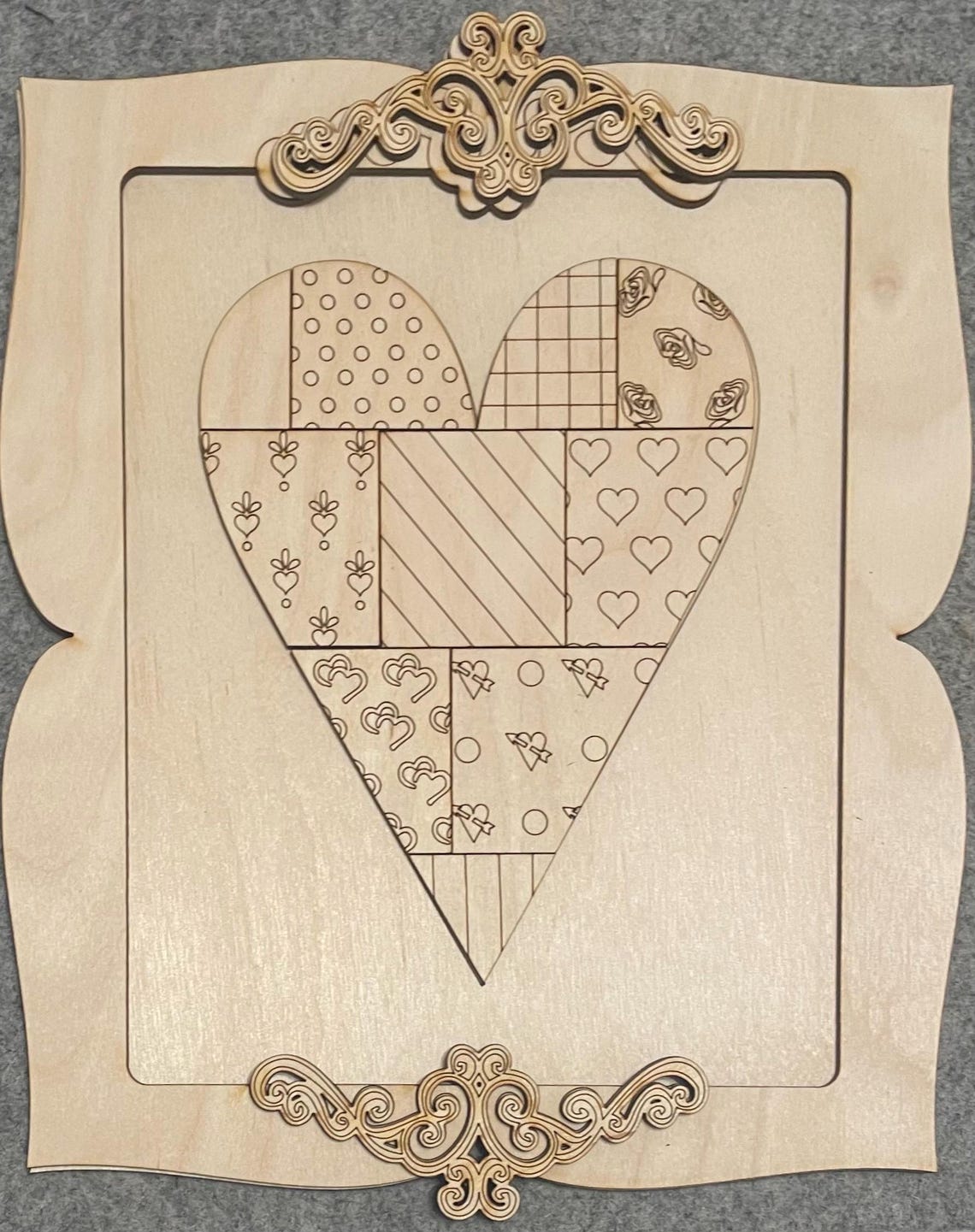 Heart Patchwork Picture Svg Digital Download File - Etsy