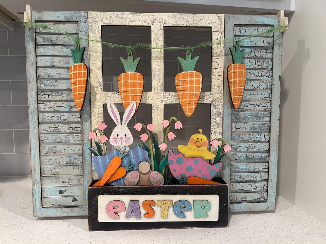 Easter Window Decor Set Svg Digital Download File Created for 1/8 Inch ...