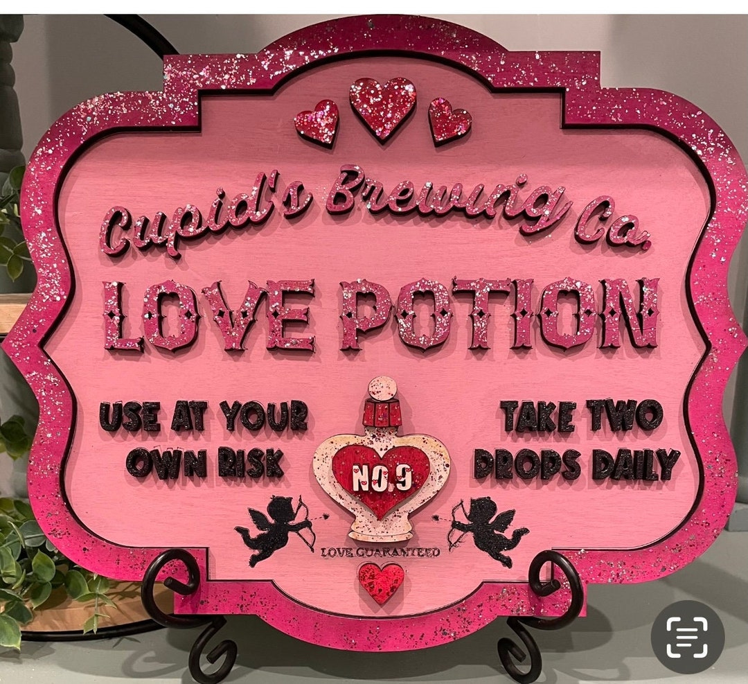 Valentine Love Potion Sign/svg Digital Download File/measures About ...