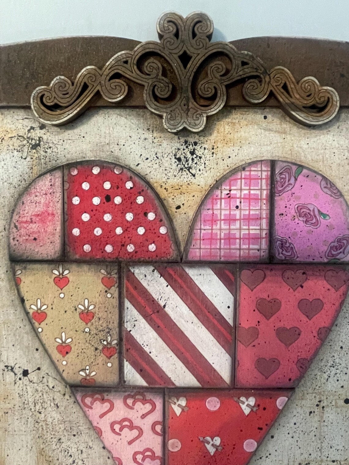 Heart Patchwork Picture Svg Digital Download File - Etsy