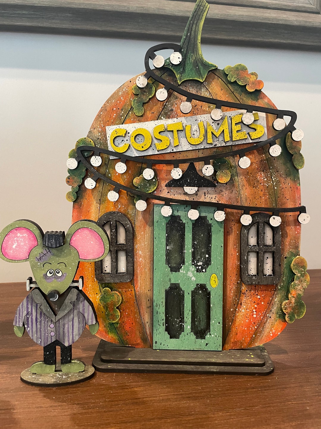 Halloween Frank Mouse and Pumpkin House Svg Digital File Size Pumpkin ...