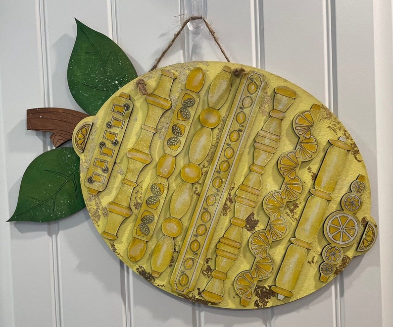 Lemon Spindle Door Decor SVG, Unique Design (digital Download) - Etsy