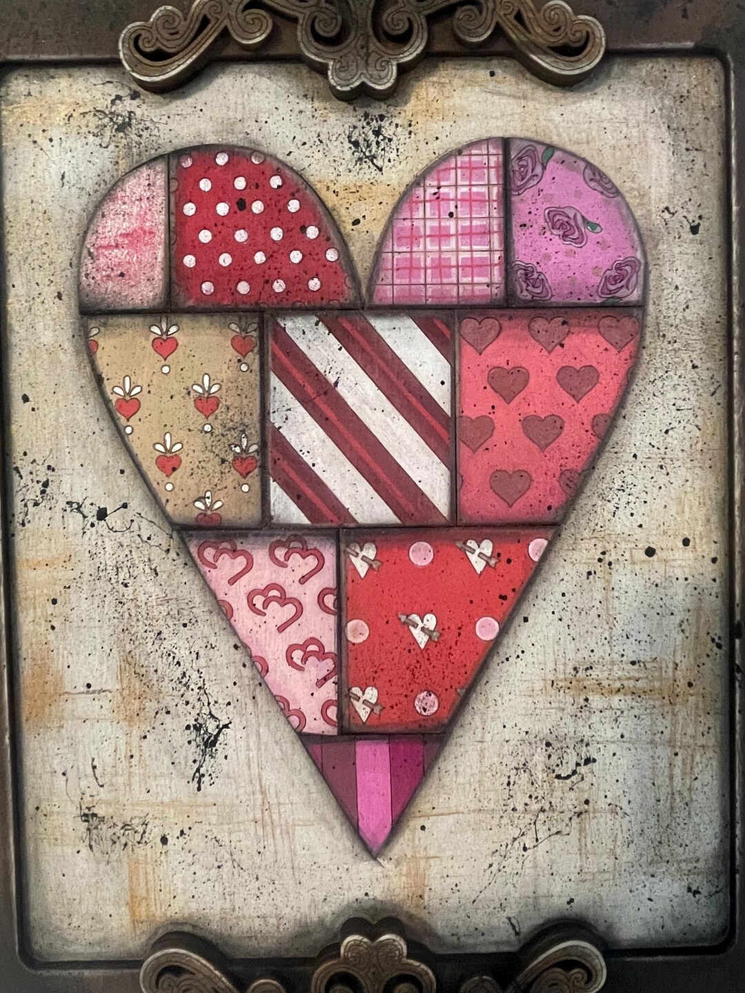 Heart Patchwork Picture Svg Digital Download File - Etsy