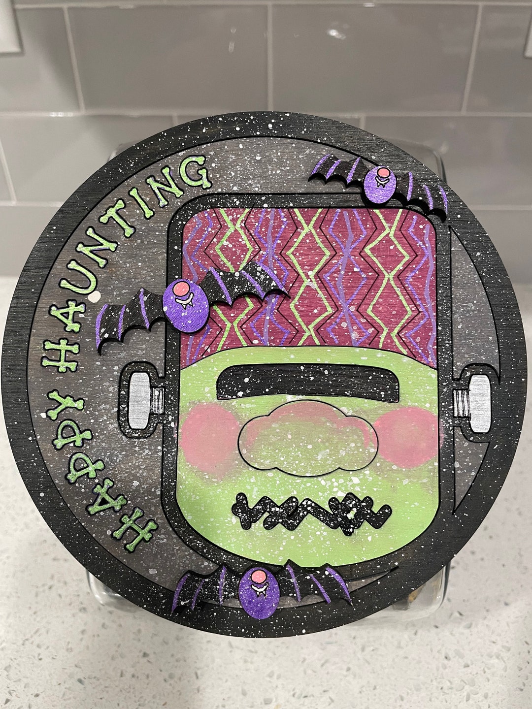 Monster Candy Jar Lid SVG, Bats, Halloween Decor (digital Download) - Etsy