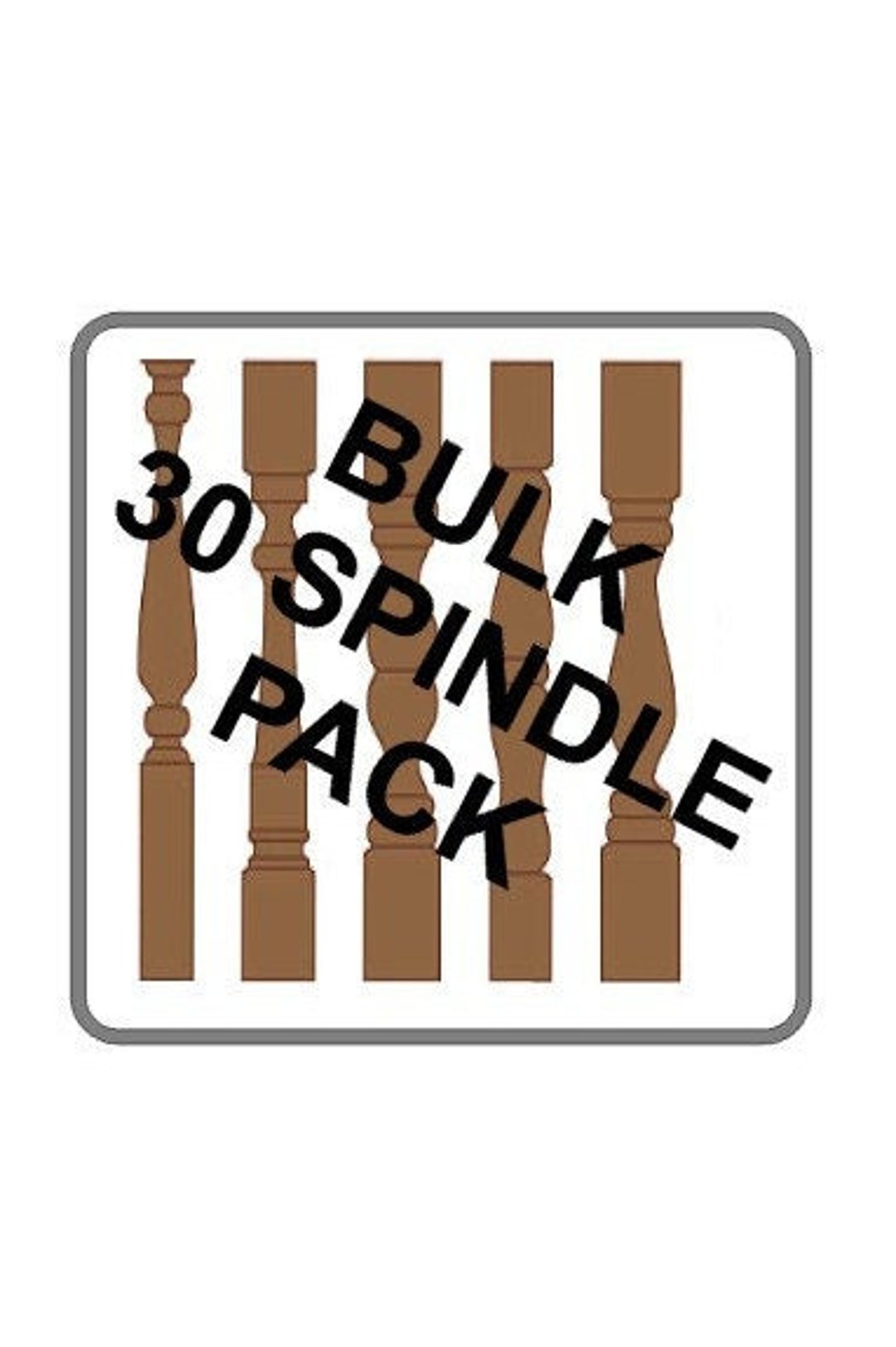 Bulk Spindle Pack/svg Digital File/30 Different Spindles Same as Ones ...