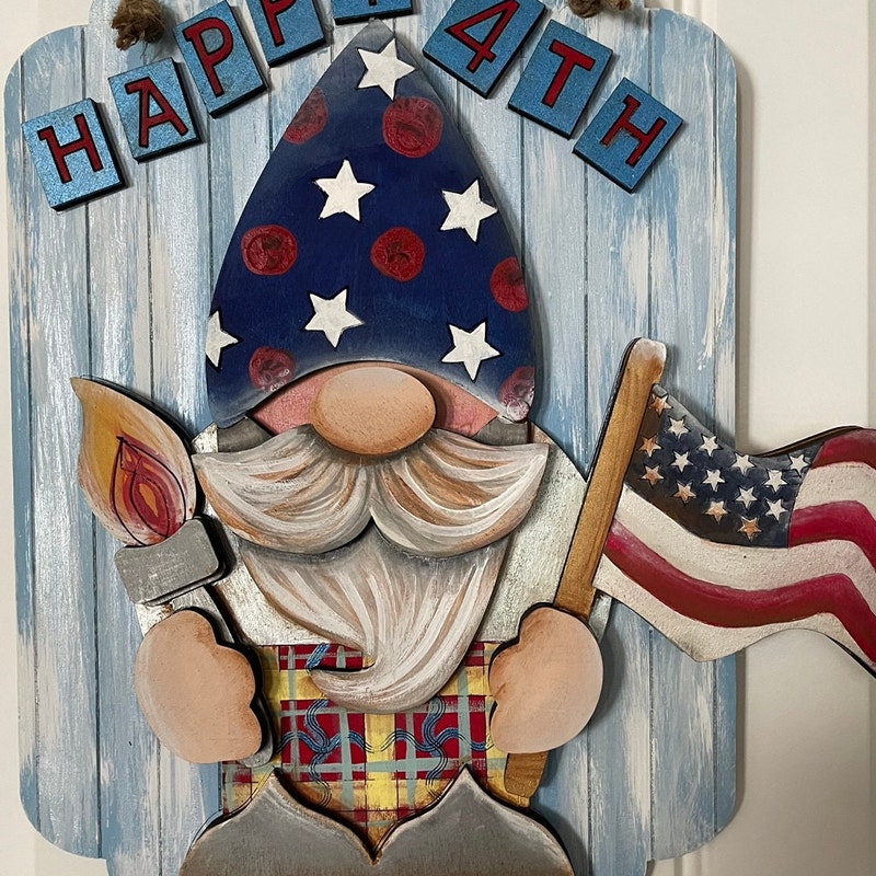 Patriotic Gnome Svg - Etsy