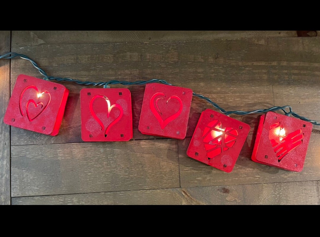 Heart Light Covers Svg Digital File 5 Different Designs of Hearts That ...