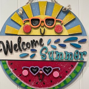 Welcome Summer Sign Svg Digital Download File Size 14' Circle Door ...
