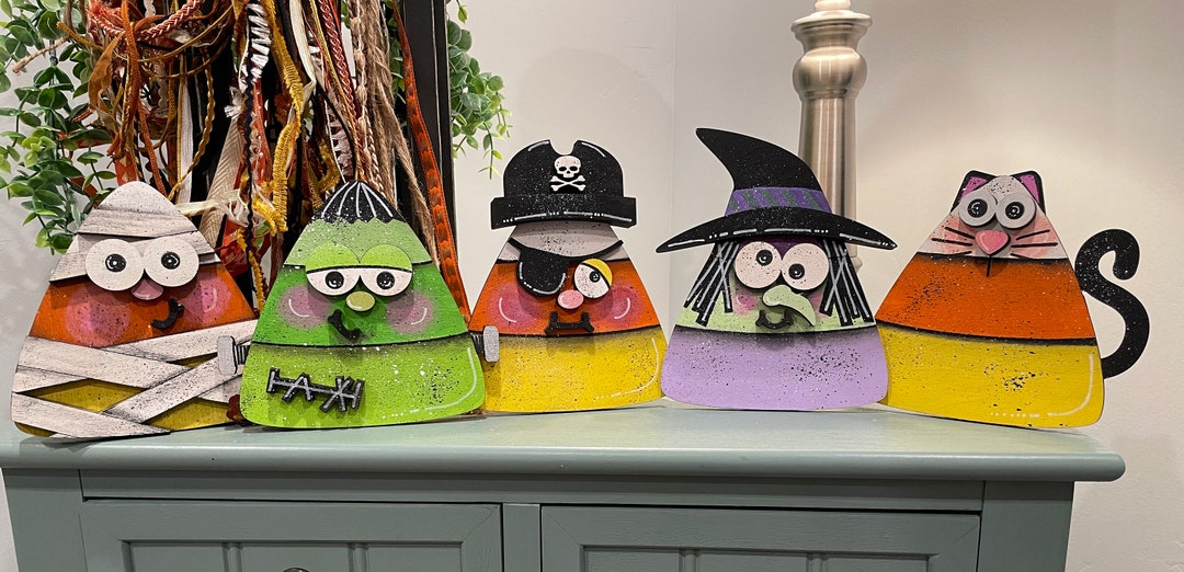 Halloween Candy Corn Characters Svg Digital File of 5 Candy Corn ...