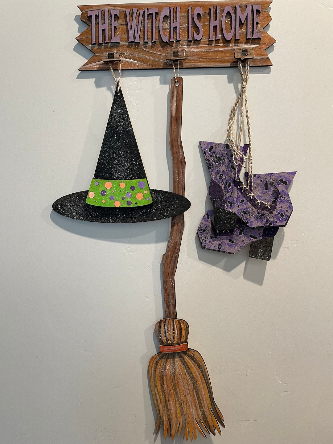 Halloween Decor Witch is Home Sign Svg Digital File Size of Sign 4 1/2 ...