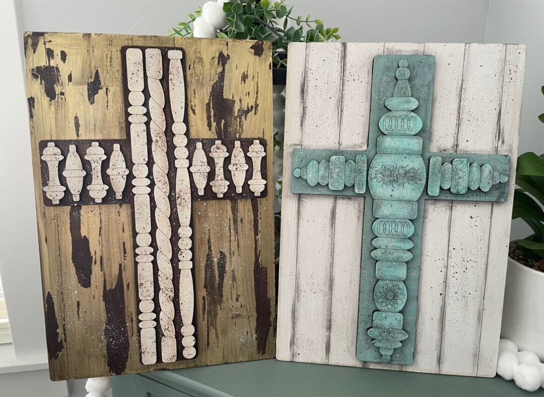 Two Spindle Cross/svg Digital Download File/ They Measure 14 1/2 X 10 ...