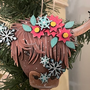 Highland Cow Ornament Svg Digital File If You Love Highland Cows You ...