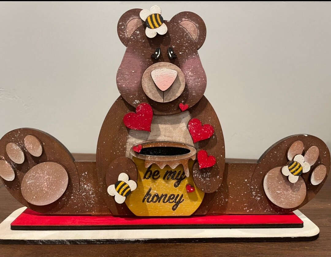 Valentine Honey Bear SVG, Laser Cut File (digital Download) - Etsy