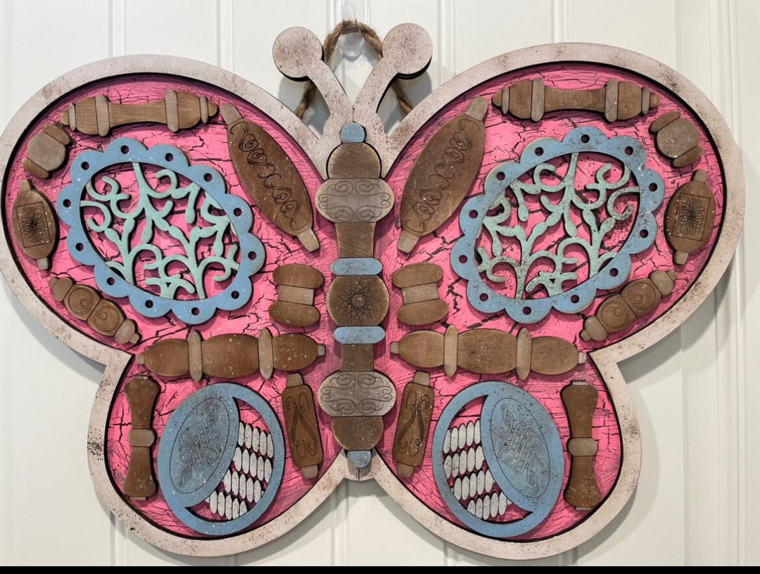 Large Spindle Butterfly/svg Digital Download File/measures 21 1/2 X 15 ...