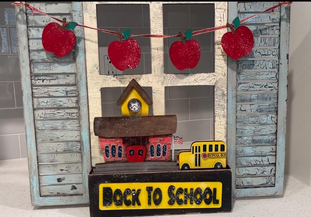 Back to School Window Decor SVG File (digital Download) - Etsy