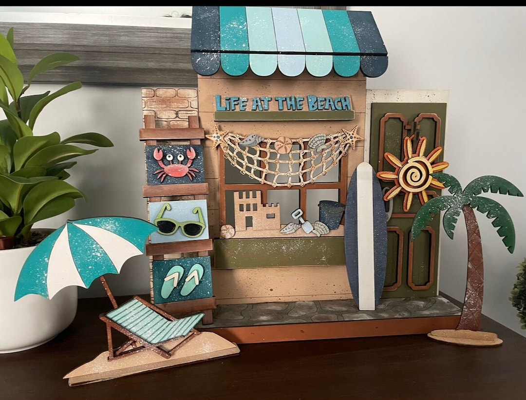 Beach Storefront SVG, Laser Cut File (digital Download) - Etsy