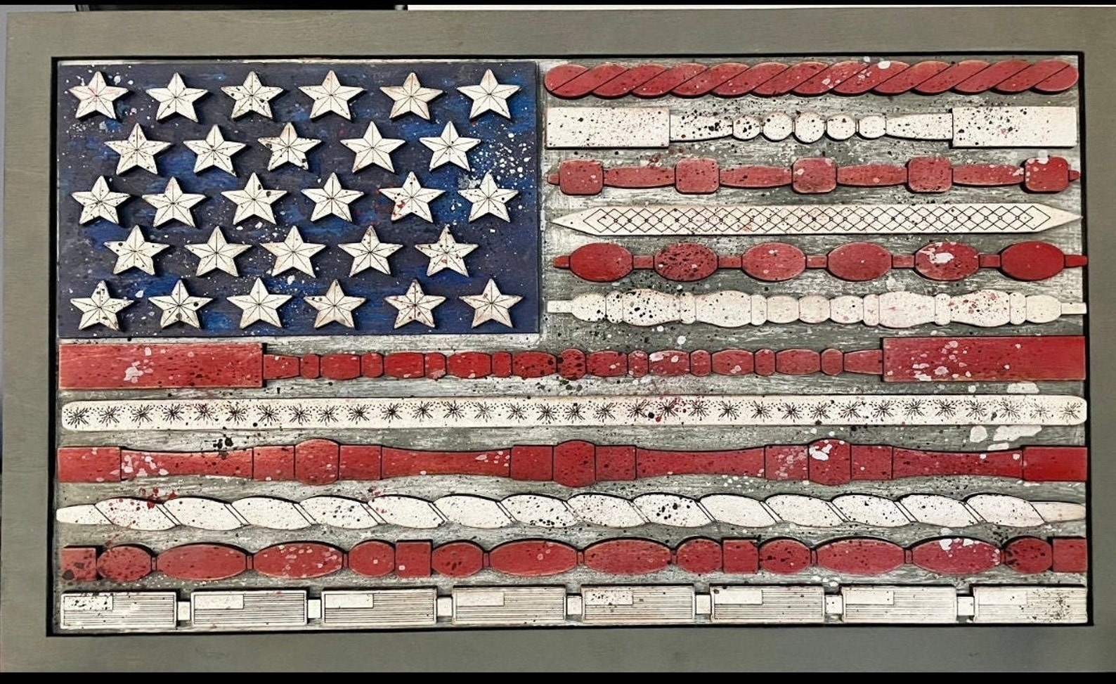 American Spindle Flag SVG, Unique Wood Look (digital Download) - Etsy