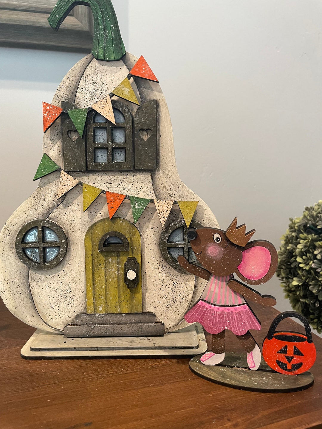 Halloween Ballerina Mouse & Gourd House SVG (digital File) - Etsy