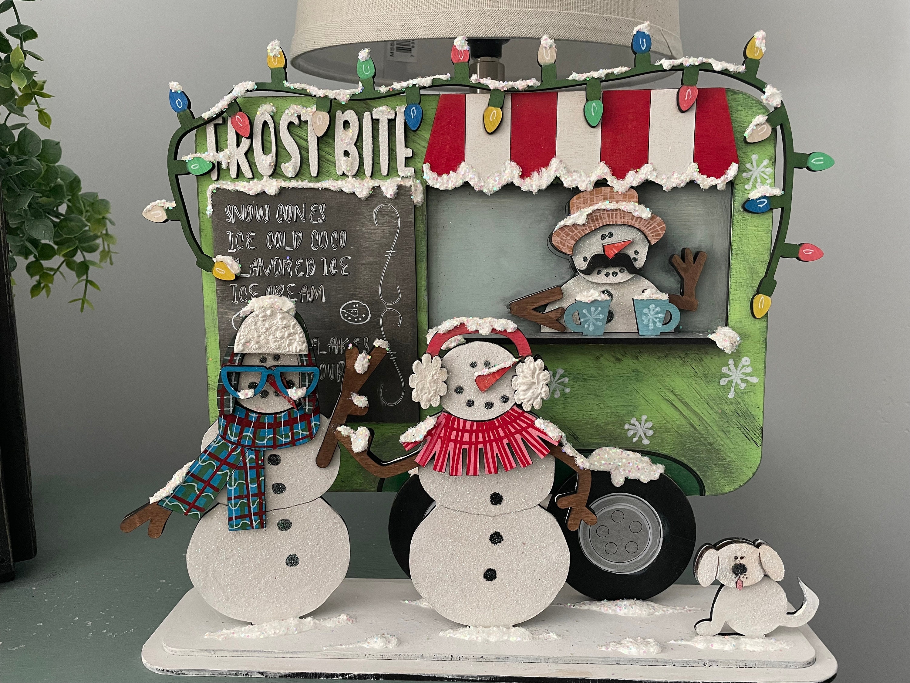 Snowman Coco Station SVG, Winter Scene Digital File - Etsy