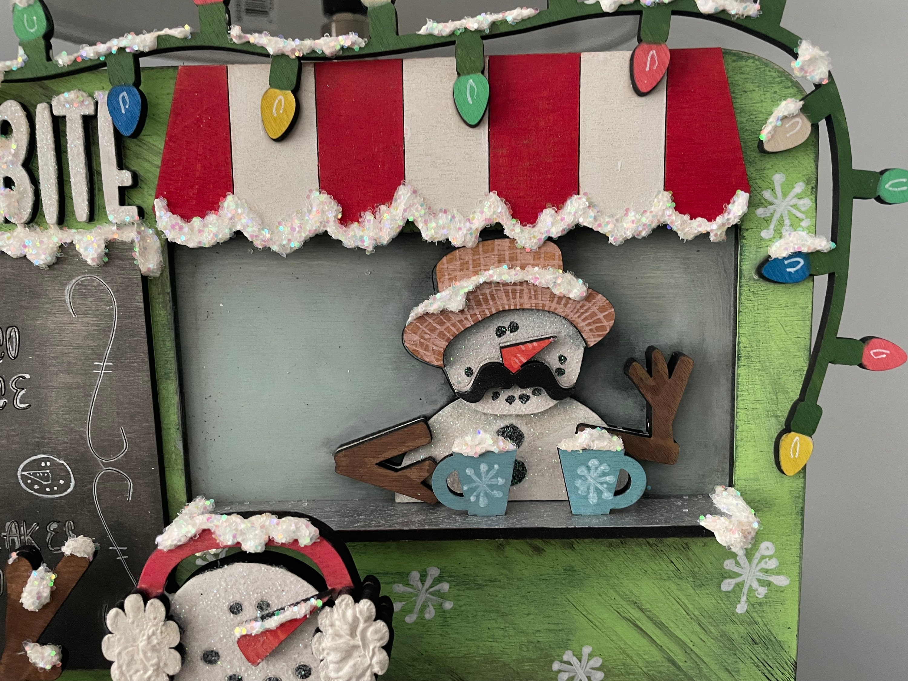 Snowman Coco Station SVG, Winter Scene Digital File - Etsy