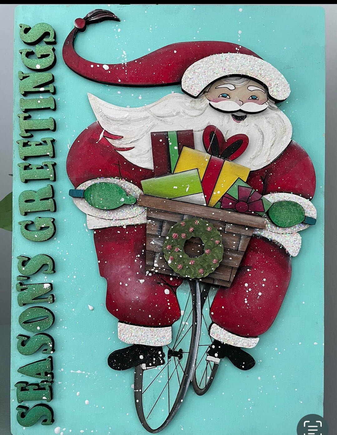 Vintage Santa Riding Bike Christmas SVG (digital File) - Etsy