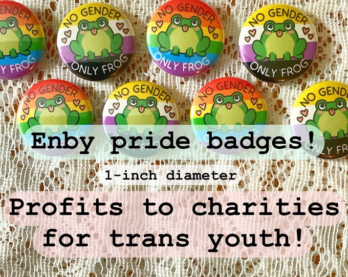 No Gender Only Frog Nonbinary Pride, Pin Badges, Enby Pins, Frog Gifts ...