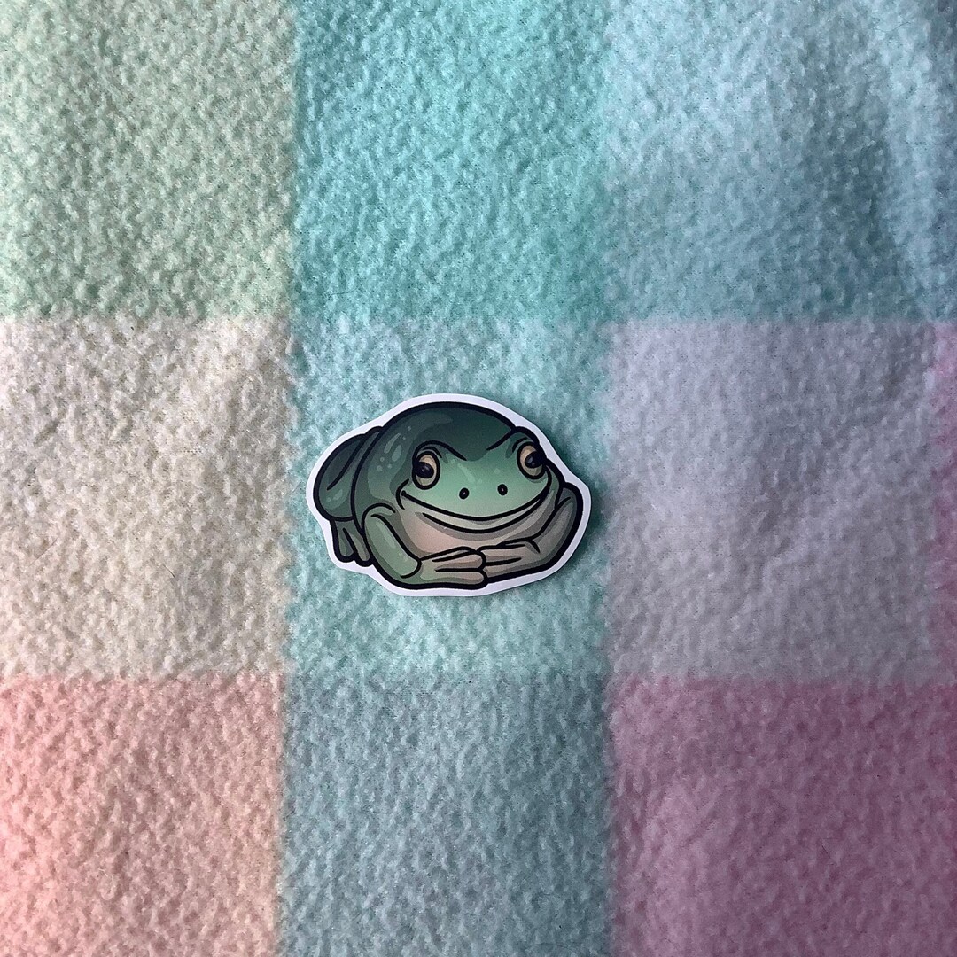 Polite Frog Sticker, Frog Sticker, Cottagecore Sticker, Frog Gifts - Etsy