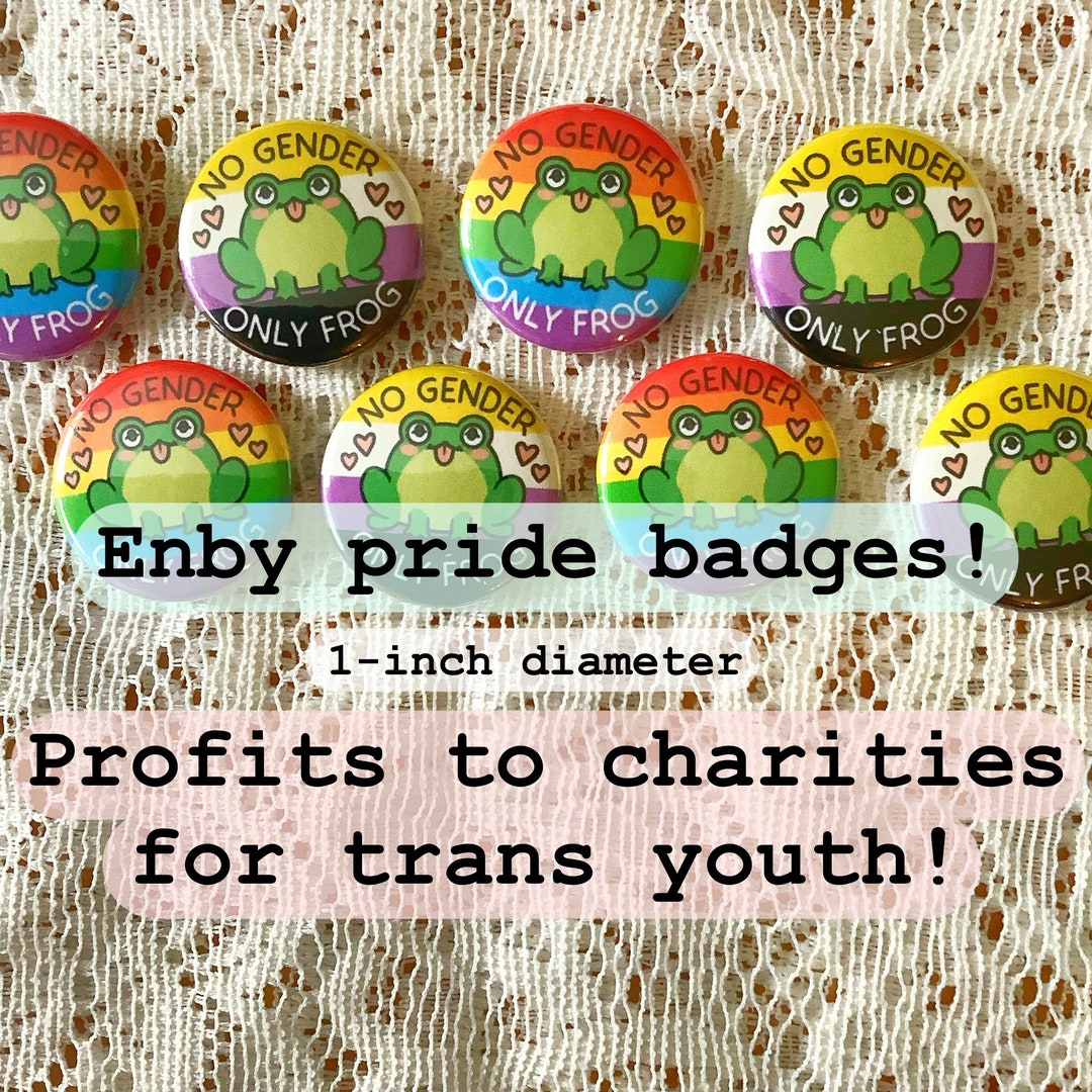 No Gender Only Frog Nonbinary Pride Pin Badges Enby Pins - Etsy