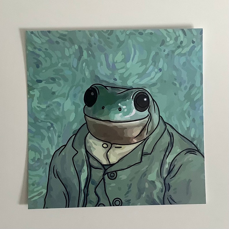 Fine Art Frogs Set 1 Cottagecore Decor Frog Painting - Etsy