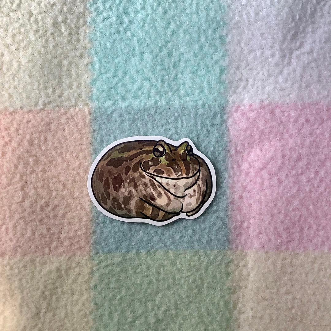Fat Frog Sticker, Frog Sticker, Cottagecore Sticker, Frog Gifts - Etsy