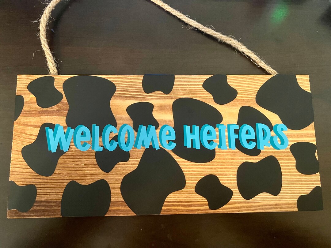 Welcome Heifers Door Sign - Etsy