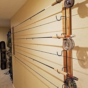 Fishing Rod Wall Mounted Display Rack - Etsy